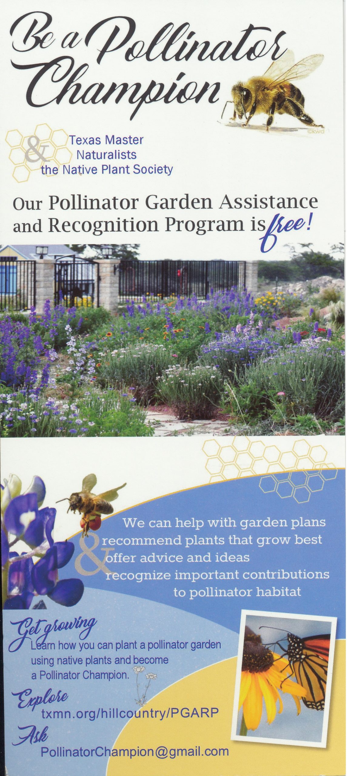 Pollinator Garden Assistance and Recognition Program - Hill Country Chapter